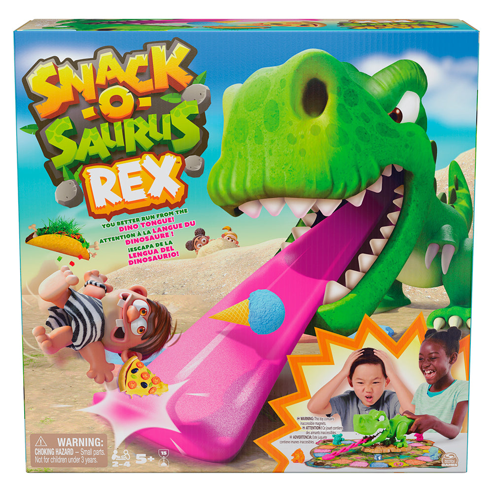 Spin Master Games Snack O Saurus Rex An Interactive Board Game For Snack Lovers Dino Fans Funny Family Game Board Game For Family Game Night Fo