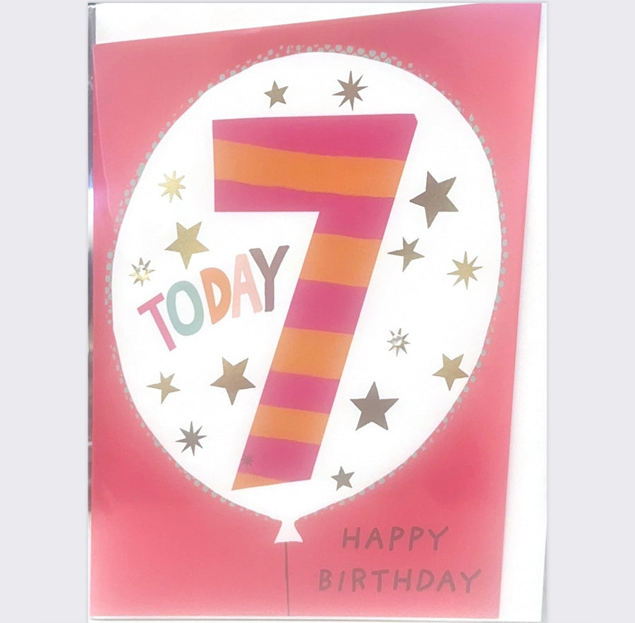Age 7 Balloon Birthday Card Toytown – Toytown Toronto