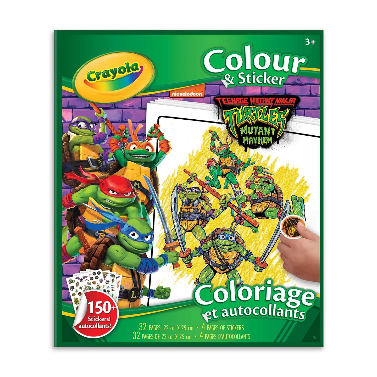 Crayola Colour & Sticker, Teenage Mutant Ninja Turtles Toytown ...