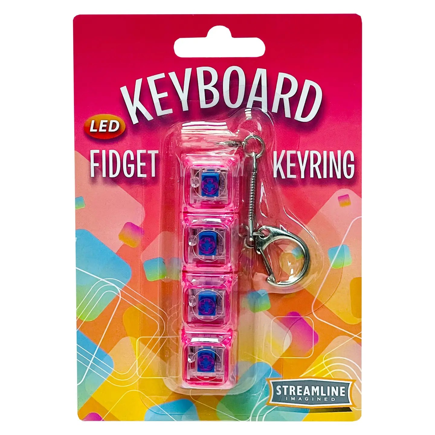Keyboard Fidget Clicker LED Keyring-PINK Toytown – Toytown Toronto